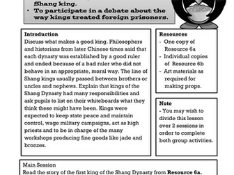 Shang Dynasty Planning Bundle KS2 by KS2History - Teaching Resources - Tes