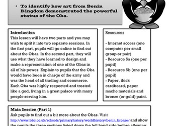 Benin Kingdom Planning Bundle KS2 | Teaching Resources