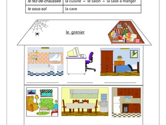 FRENCH ~ La Maison, Les Pièces de la Maison, Les Meubles et Ma Chambre ...