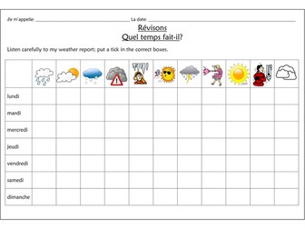 FRENCH ~ Quel temps fait-il? BUNDLE | Teaching Resources