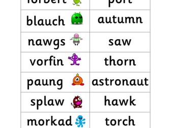 Year 1 phonics screening check practice | Teaching Resources