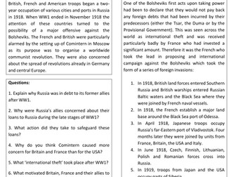 Russian Revolution Year 12 Lesson Bundle | Teaching Resources