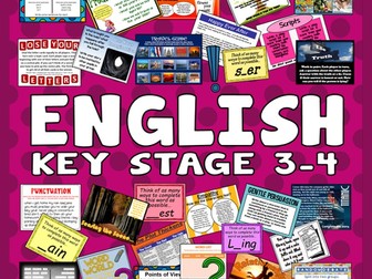*ENGLISH BUNDLE KS3-4* ACTIVITIES, GAMES, TASKS,, STARTERS, PUNCTUATION ...