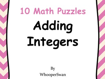 Integers Math Puzzles Bundle | Teaching Resources