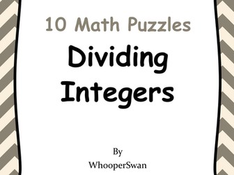 Integers Math Puzzles Bundle | Teaching Resources