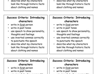 Success Criteria Grids | Teaching Resources