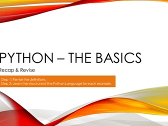 Python Introduction | Teaching Resources