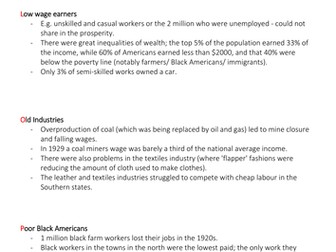 AQA GCSE History - America 1920-1973 | Teaching Resources
