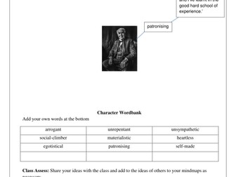 Character Analysis An Inspector Calls | Teaching Resources