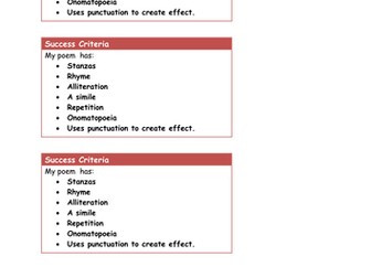 Literacy Success Criteria's Year 3 KS2 by chrisball92 - Teaching ...