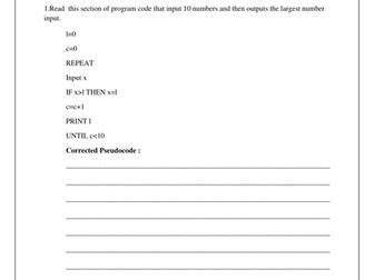 PSEUDOCODE | Teaching Resources