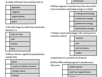 BTEC Engineering Unit 1 - The Engineered World - Exam lessons and ...