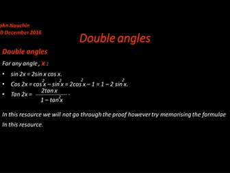 Double angles,Compound angles and Polygons angles | Teaching Resources