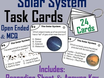 Space Science Task Cards: Astronomy: Moon Phases, Solar System, Planets ...