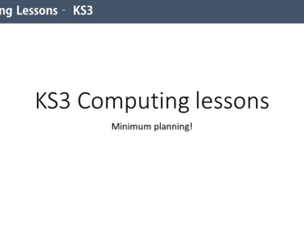 KS3 Computing - without the planning | Teaching Resources