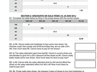 Grade 6 level Maths tests and Progression sheets | Teaching Resources