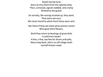 KS3 War poetry bundle with comparison lessons - preparation for GCSE 9 ...