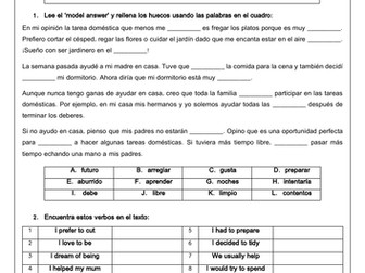 Spanish GCSE writing A* / grade 8 constructions complex structures ...
