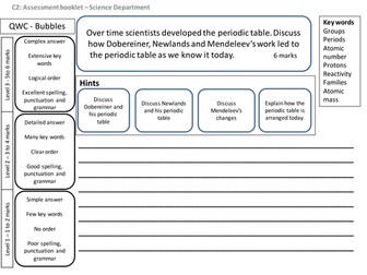 GCSE and KS3 Science tracking documents and 6 mark question templates ...