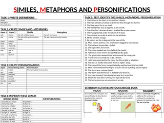 Figurative Language (Simile, metaphor, personification, alliteration ...
