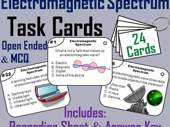 The Electromagnetic Spectrum Task Cards and Activities Bundle by ...