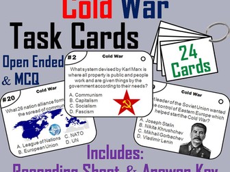 Cold War Task Cards and Activities Bundle | Teaching Resources