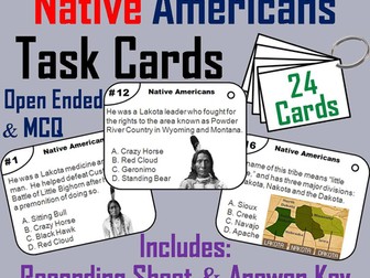 Native Americans Task Cards and Activities Bundle | Teaching Resources
