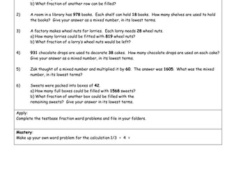 Year 6 revision:conversions, area and perimeter, fractions, percentages ...
