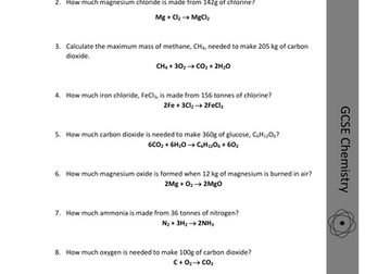 Quantitative Chemistry - Chemistry Calculations by hf583 | Teaching ...