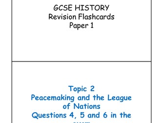 Flashcards for AQA GCSE History / PLCs by jbenstead1 | Teaching Resources