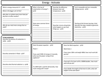 KS3 Activate 2 Science Book Revision Bundle by PerigeeScienceResources ...