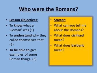 The Romans: lessons and differentiated assessment. | Teaching Resources