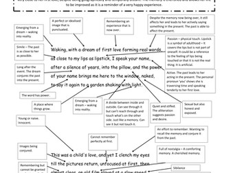 Mean Time - 6 Annotated Poems - Carol Ann Duffy | Teaching Resources