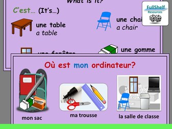 French Classroom Objects BUNDLE (Les Objets de la Classe) by FullShelf ...