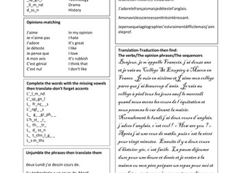 Home, school, independent learning French various topics | Teaching ...