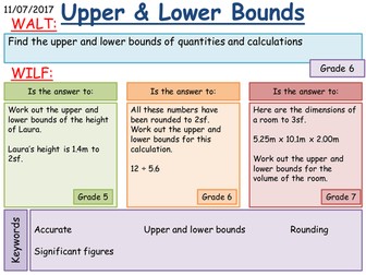 Bounds of Error Calculations Resources | Tes