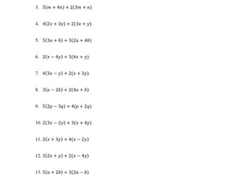 Expanding, simplifying and factorising resources | Teaching Resources