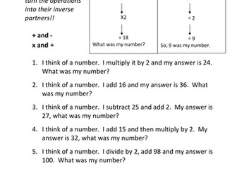 Think of a Number - Year 5 - Numeracy - Block A Unit 2 by PrimaryLion ...