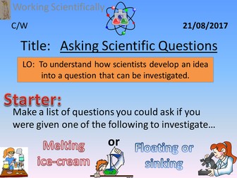 Activate 1; Working Scientifically Topic Resources | Teaching Resources