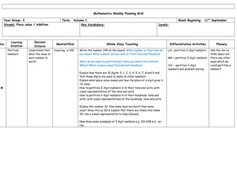 Year 3/Maths - First week back planning including resources - Place ...