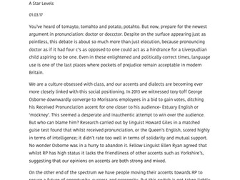 A Level English Language NEA A* Examples by astarlevels | Teaching ...