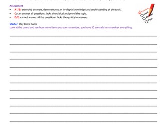 A-level Edexcel Spec 2016: Topic 3 Skill Acquisition | Teaching Resources