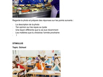 GCSE French Edexcel Role plays and picture cards | Teaching Resources