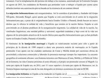 A Level Spanish immigration in Spain bundle: 10 resource packs on ...