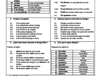 Bumper bundle on Spanish hobbies and free time for GCSE, including ...