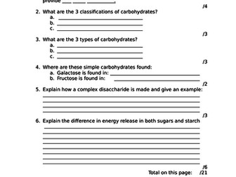 Food Nutrition and Health Revision Worksheets Bundle | Teaching Resources