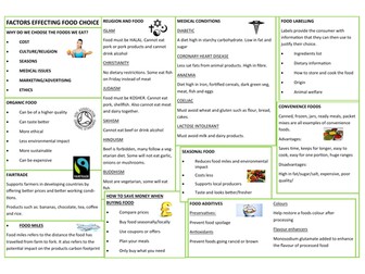 KNOWLEDGE ORGANISERS - GCSE FOOD PREP & NUTRITION by AGBFOODTEACHER ...