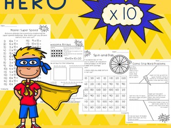 Multiplication HERO Bundle x 2 x5 x10 | Teaching Resources