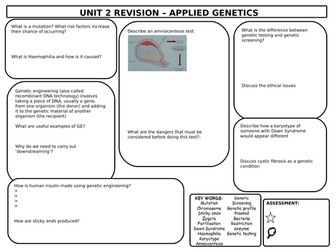 GCSE Biology Revision Mats Bundle | Teaching Resources