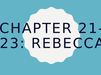 Rebecca chapter 18-end revision/study | Teaching Resources